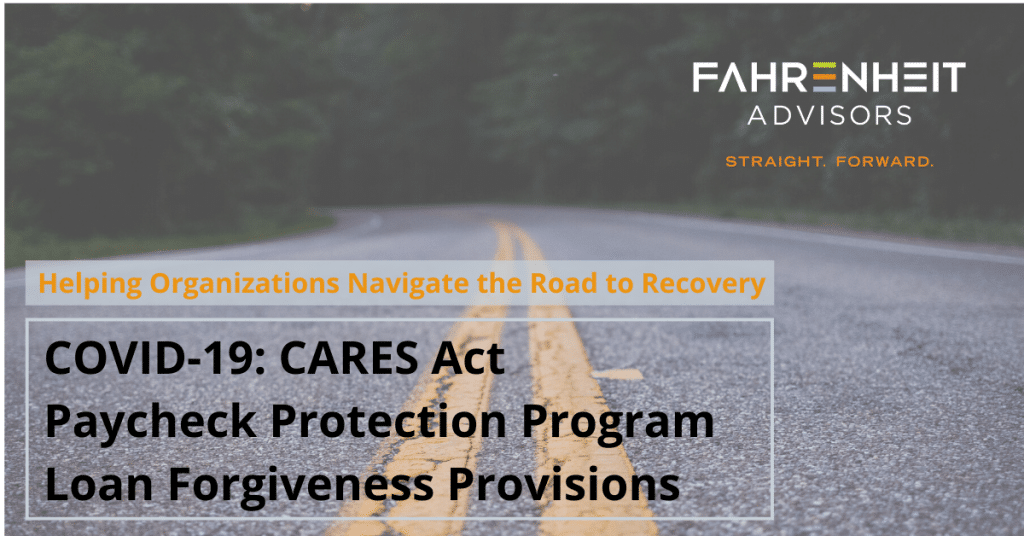 COVID-19: CARES Act Paycheck Protection Program Loan Forgive